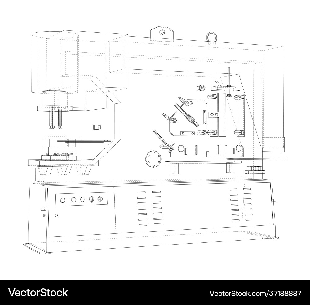 Metalworking cnc machine Royalty Free Vector Image