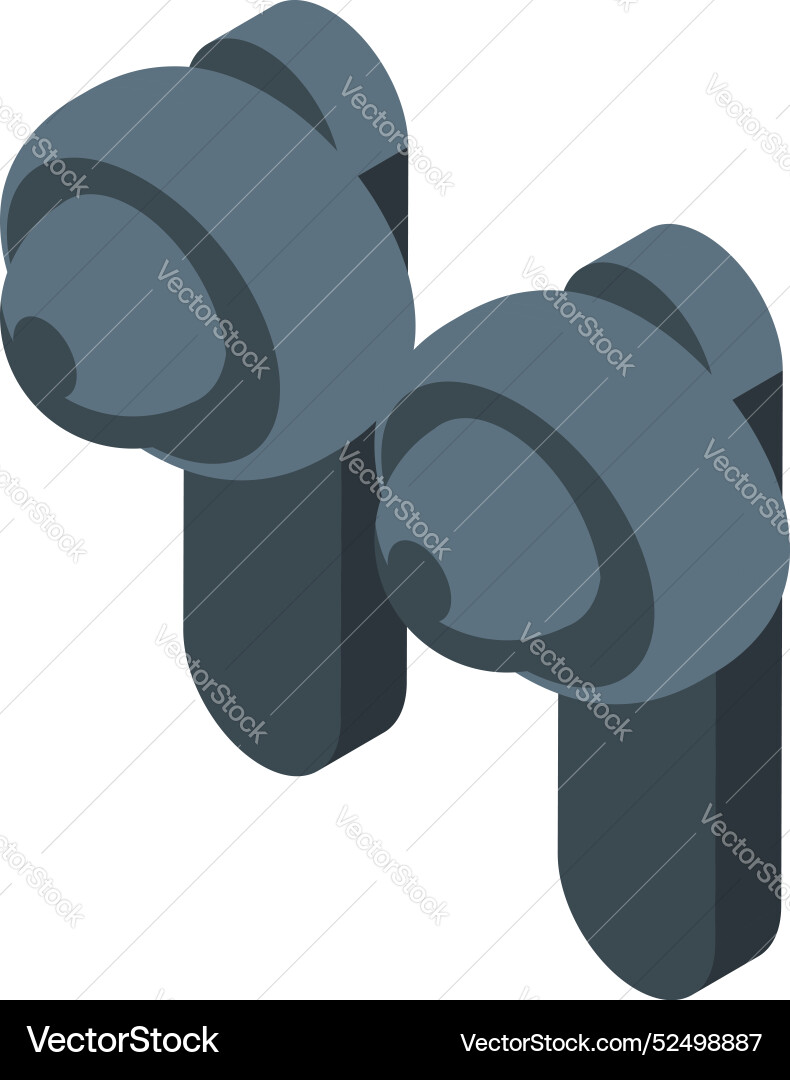 Pair of wireless bluetooth earbuds isometric Vector Image