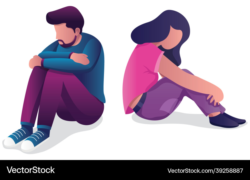 Relationship problems concept Royalty Free Vector Image