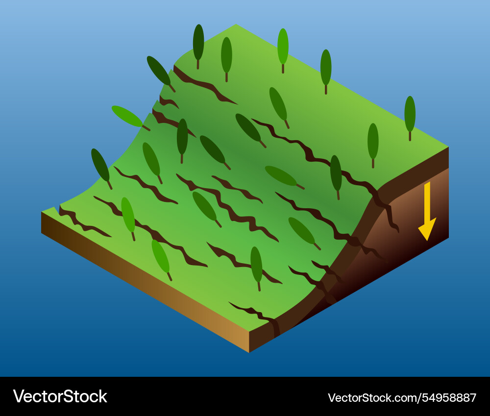 Seismic activity diagram isometric earth Vector Image