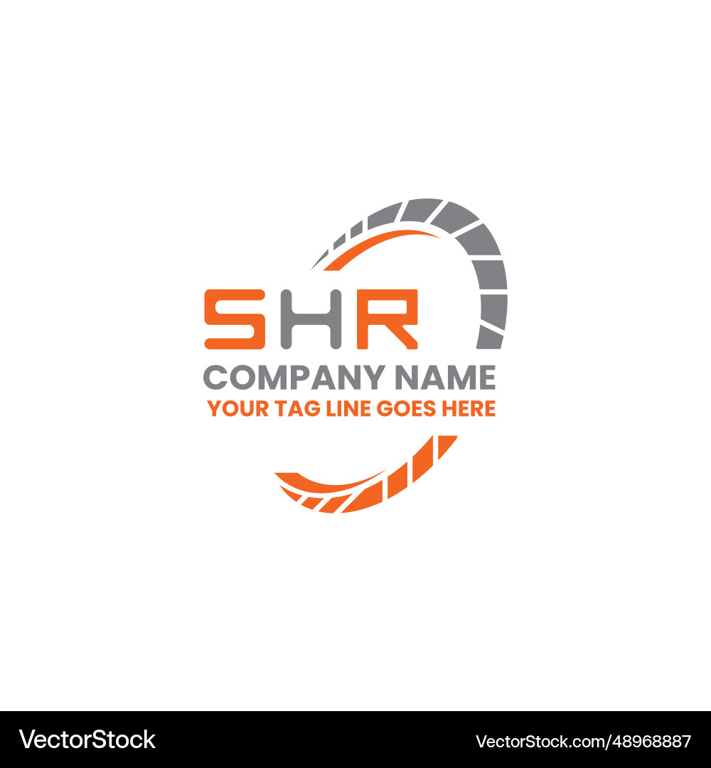Shr letter logo design simple and modern Vector Image