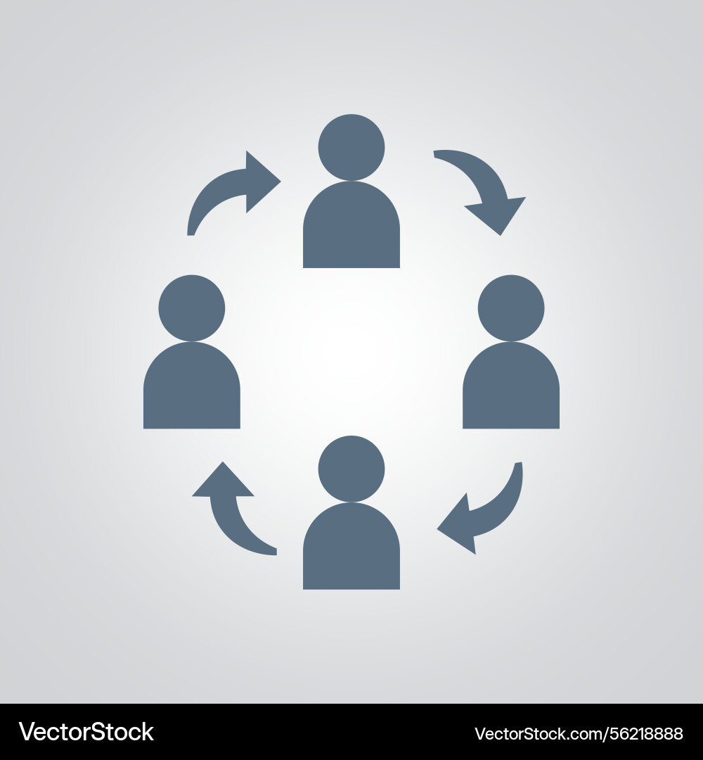 Group of exchange arrows icon replacement worker Vector Image