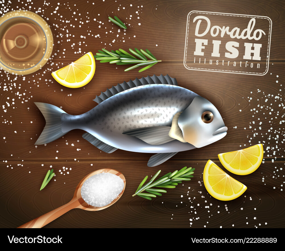 Fish cooking Royalty Free Vector Image - VectorStock
