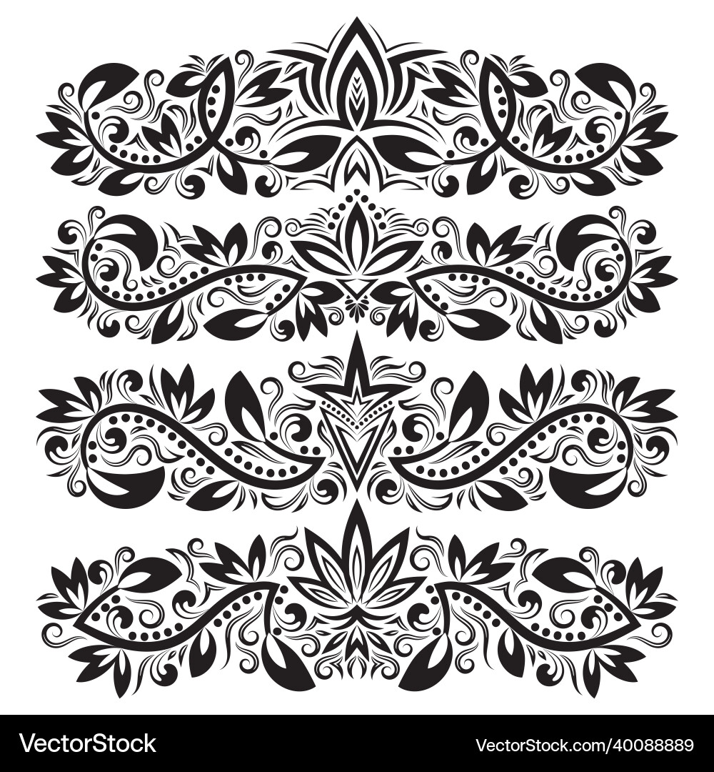 Ornate decorative ornaments design ornamental Vector Image