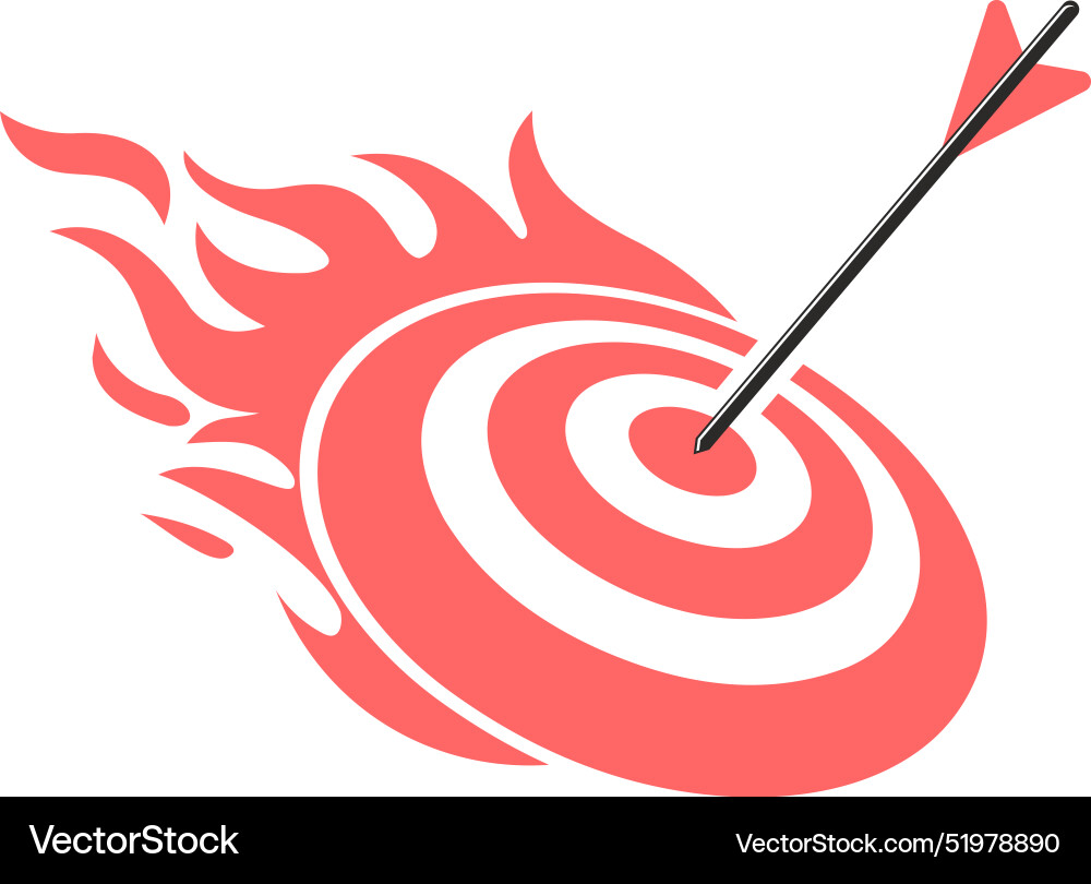 Arrow target sport logo template design Royalty Free Vector