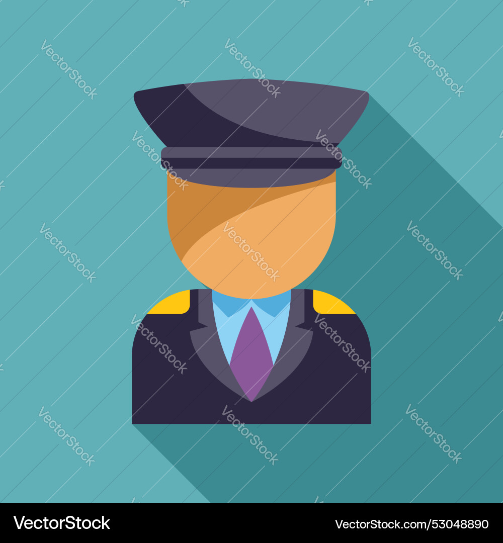 Driver character wearing uniform and hat standing Vector Image