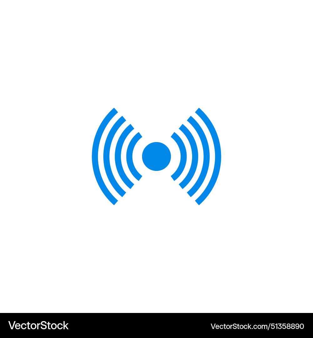 Minimalist blue wifi signal Royalty Free Vector Image