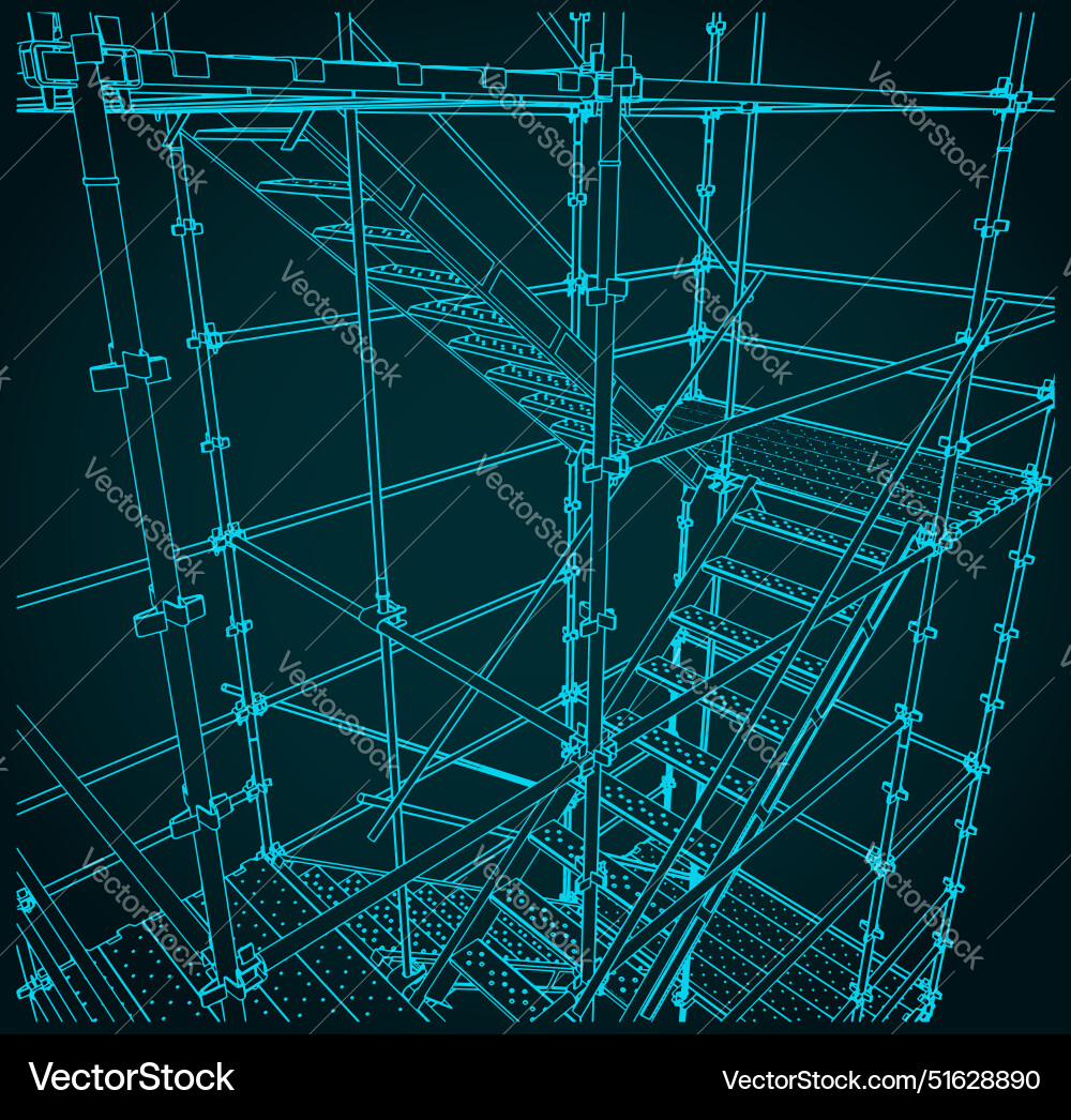 Scaffolding close up Royalty Free Vector Image