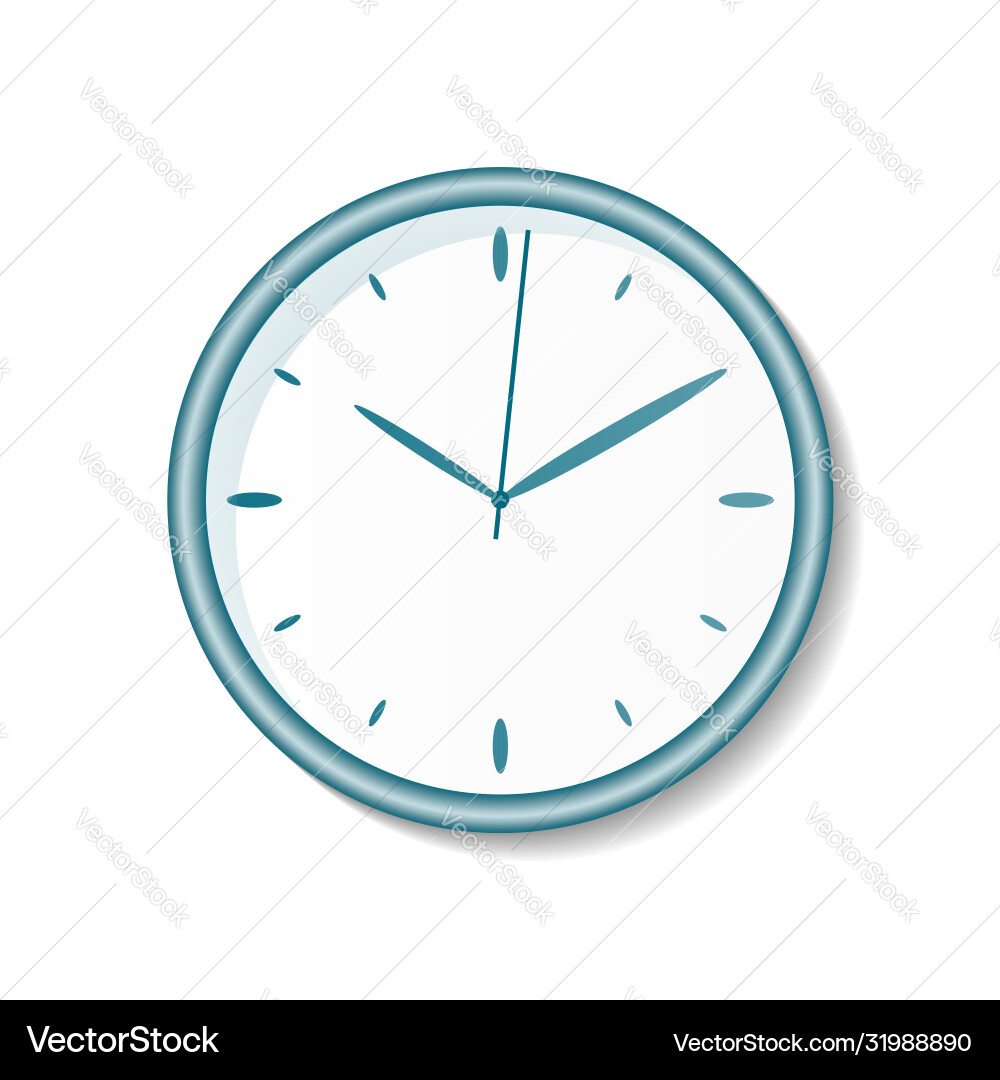 Wall clock Royalty Free Vector Image - VectorStock