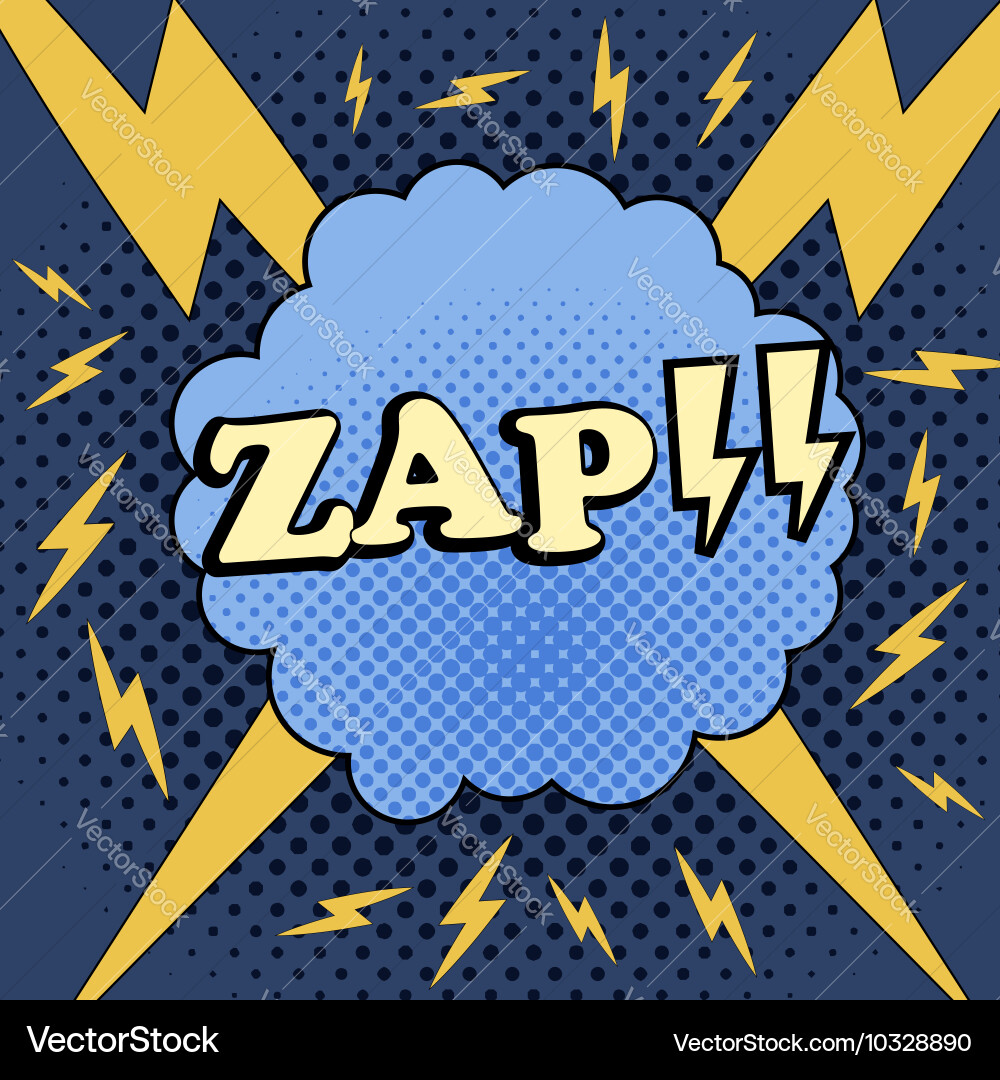 Zap comic cartoon Royalty Free Vector Image - VectorStock