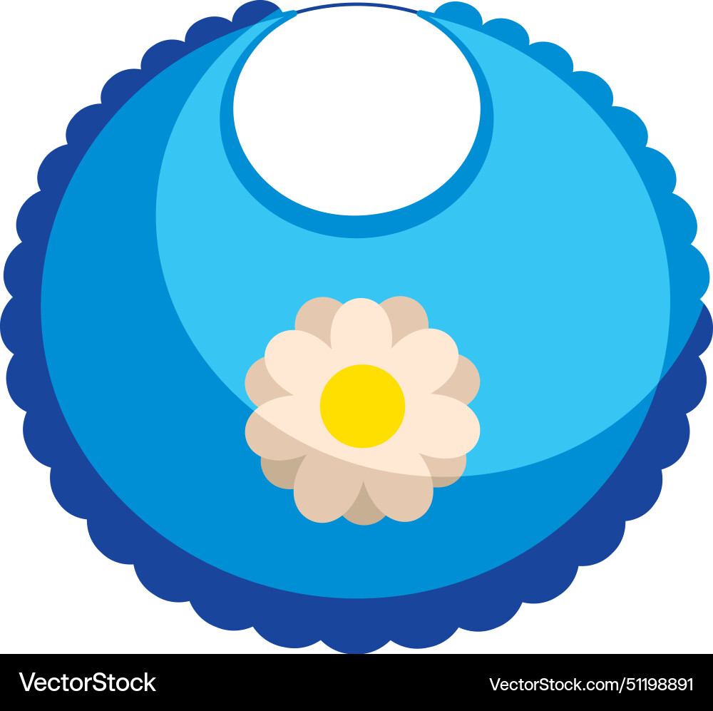 Baby shower blue bib Royalty Free Vector Image