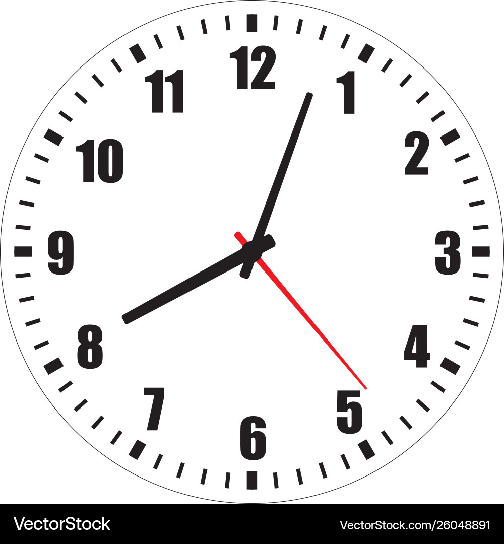 Blank Clock Face - White Background Royalty Free Vector