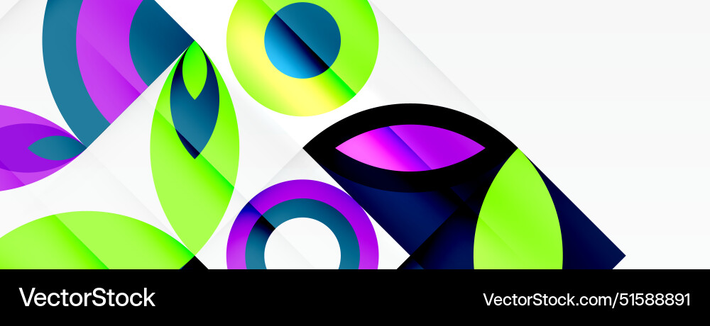 Circles and petals geometric beautiful abstract Vector Image