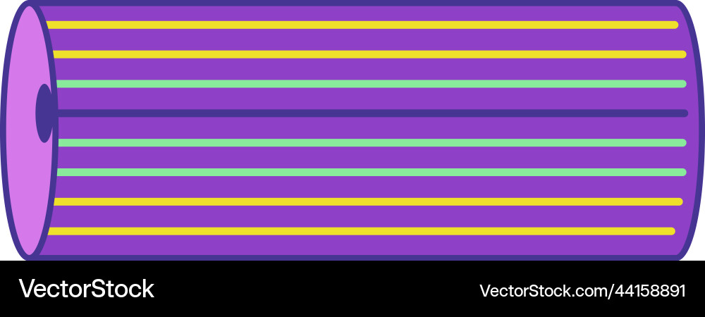 Circular container with straight lines vessel Vector Image