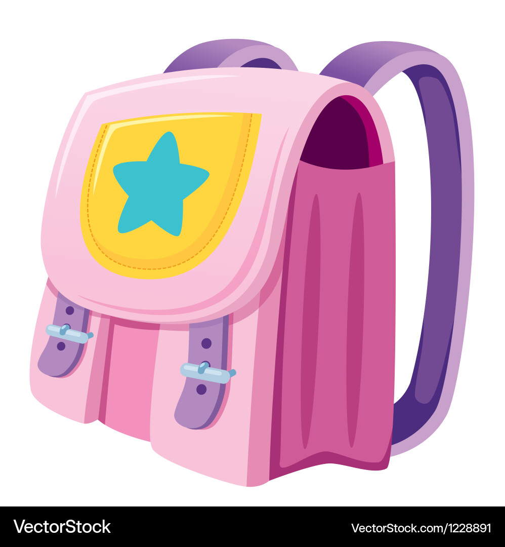 Cute School Backpack Royalty Free Vector Image