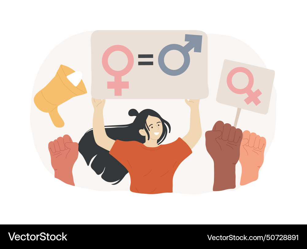 Feminism isolated concept Royalty Free Vector Image