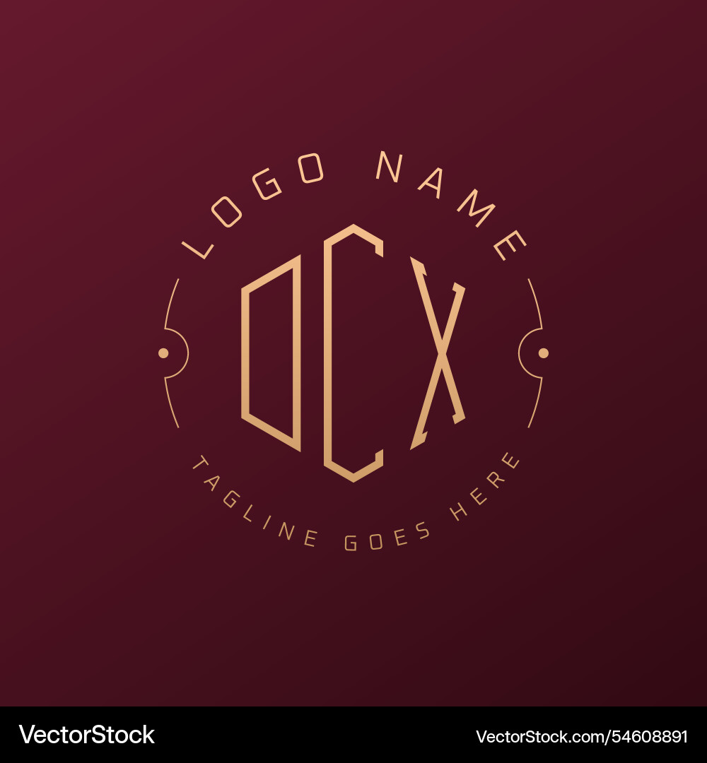 Luxury dcx logo design elegant letter Royalty Free Vector