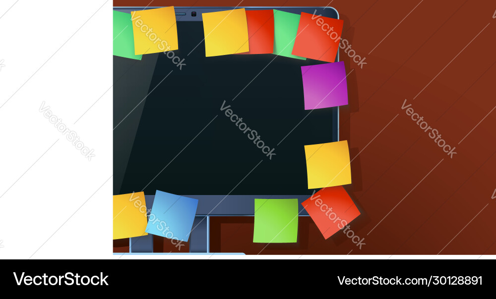 Monitor with paper Royalty Free Vector Image - VectorStock
