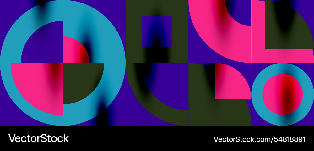 Neo memphis geometric pattern with circles Vector Image