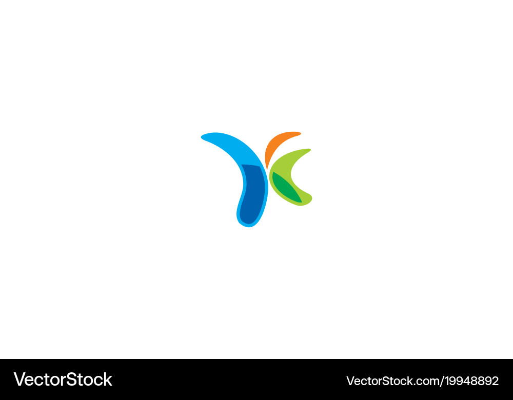 Abstract splash colored logo Royalty Free Vector Image