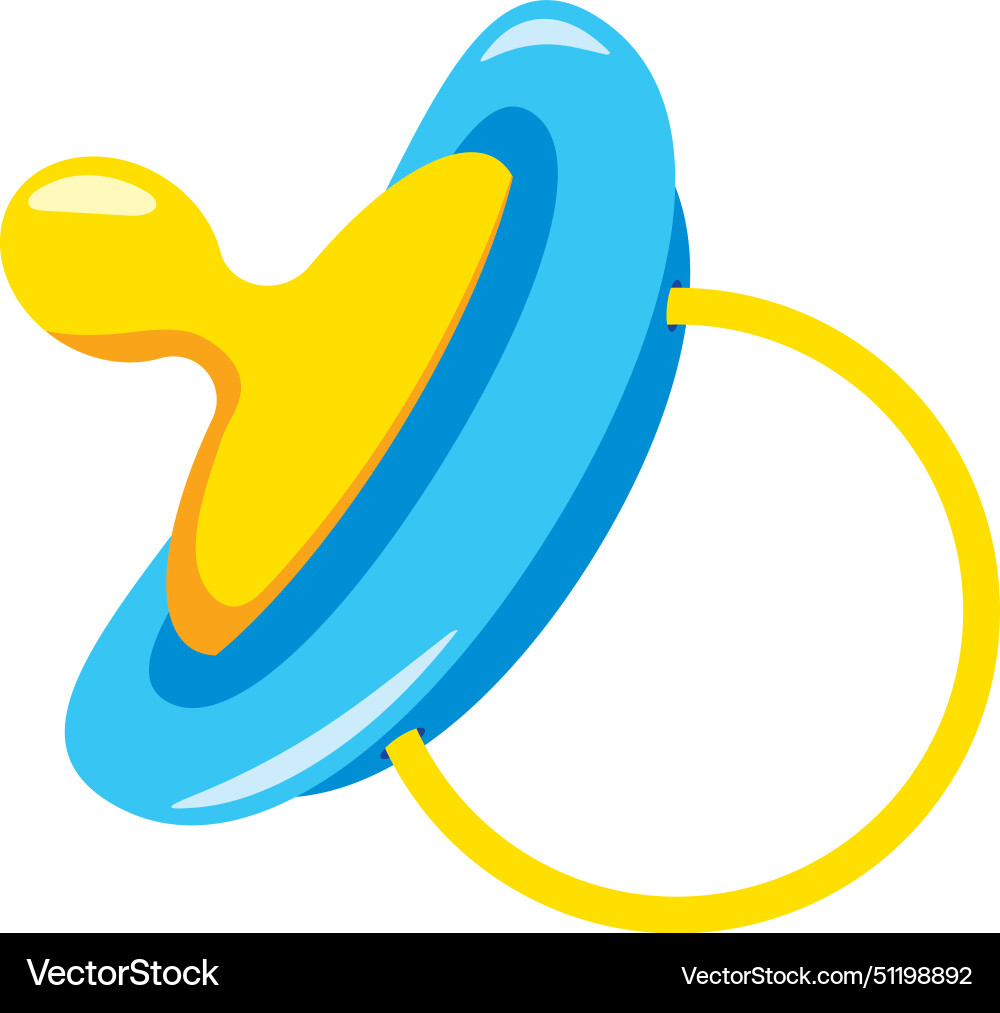 Baby shower blue pacifier Royalty Free Vector Image