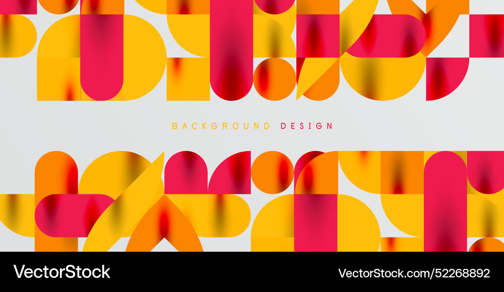 Circles semi squares and round shapes Royalty Free Vector