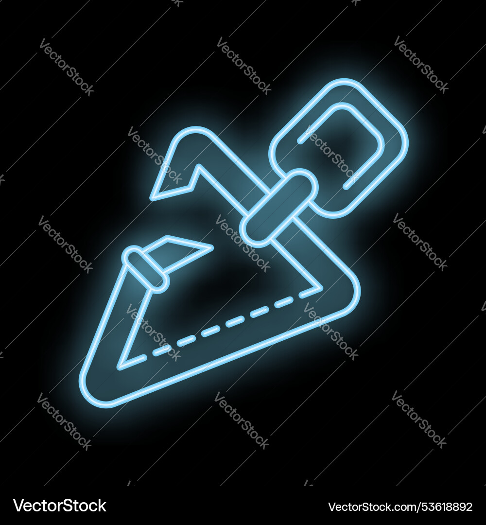 Neon ascender device for rappel climbing icon Vector Image
