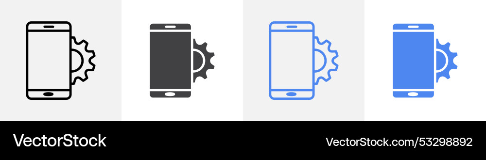 Phone setting icon set use for web ui or app Vector Image