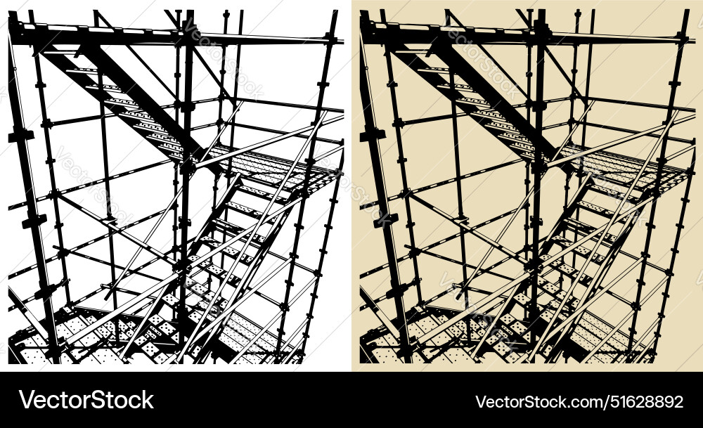 Scaffolding close-up Royalty Free Vector Image
