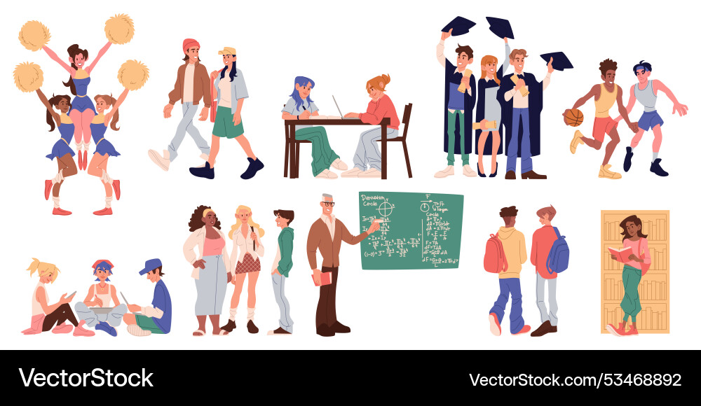 University graduate students education college Vector Image