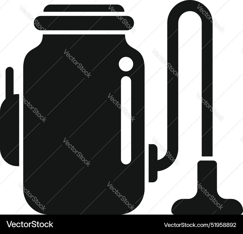 Vacuum cleaner using container as dust collector Vector Image