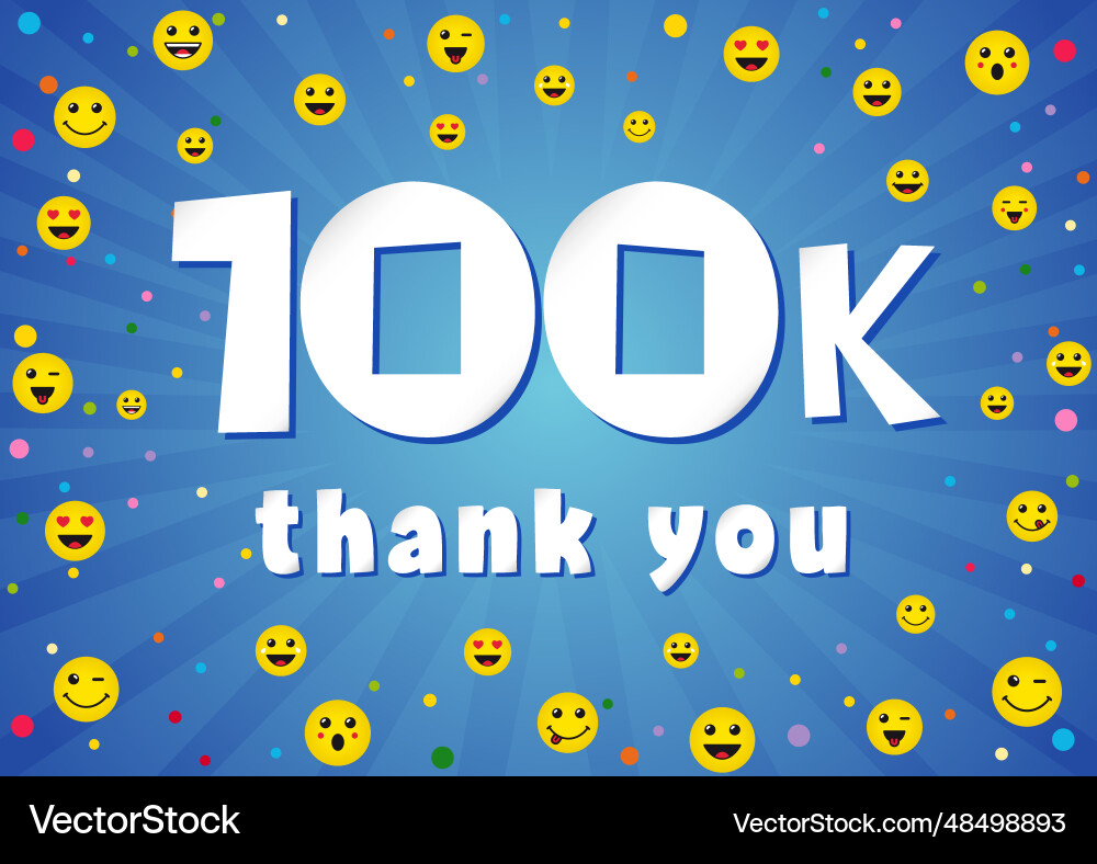 100k followers paper modern Royalty Free Vector Image
