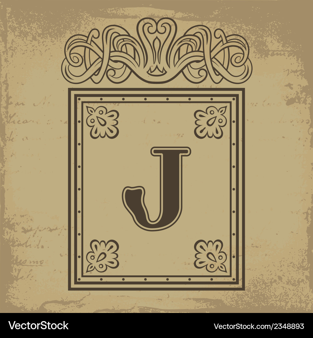 Buchstabe J Lizenzfreies Vektorbild - VectorStock