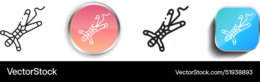 Bungee jumping icon thin linear regular Royalty Free Vector Bungee jumping icon thin linear regular Royalty Free Vector