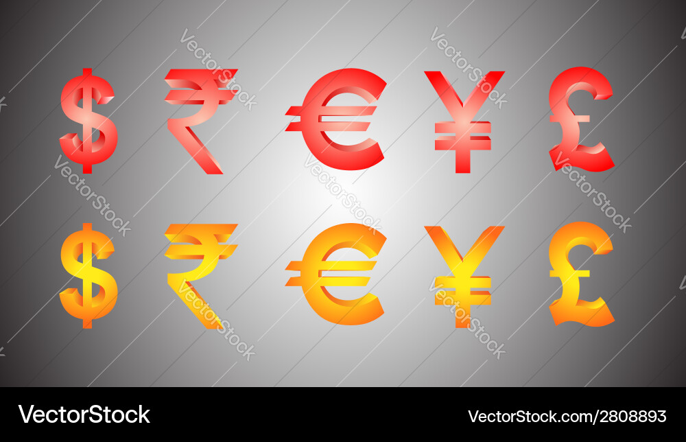 Currency symbols Royalty Free Vector Image - VectorStock