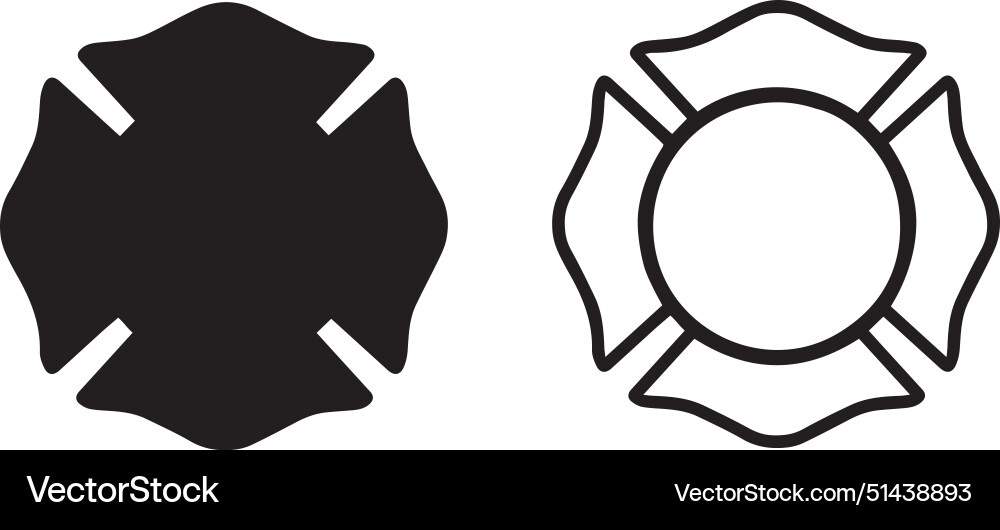 Firefighter badge Royalty Free Vector Image - VectorStock