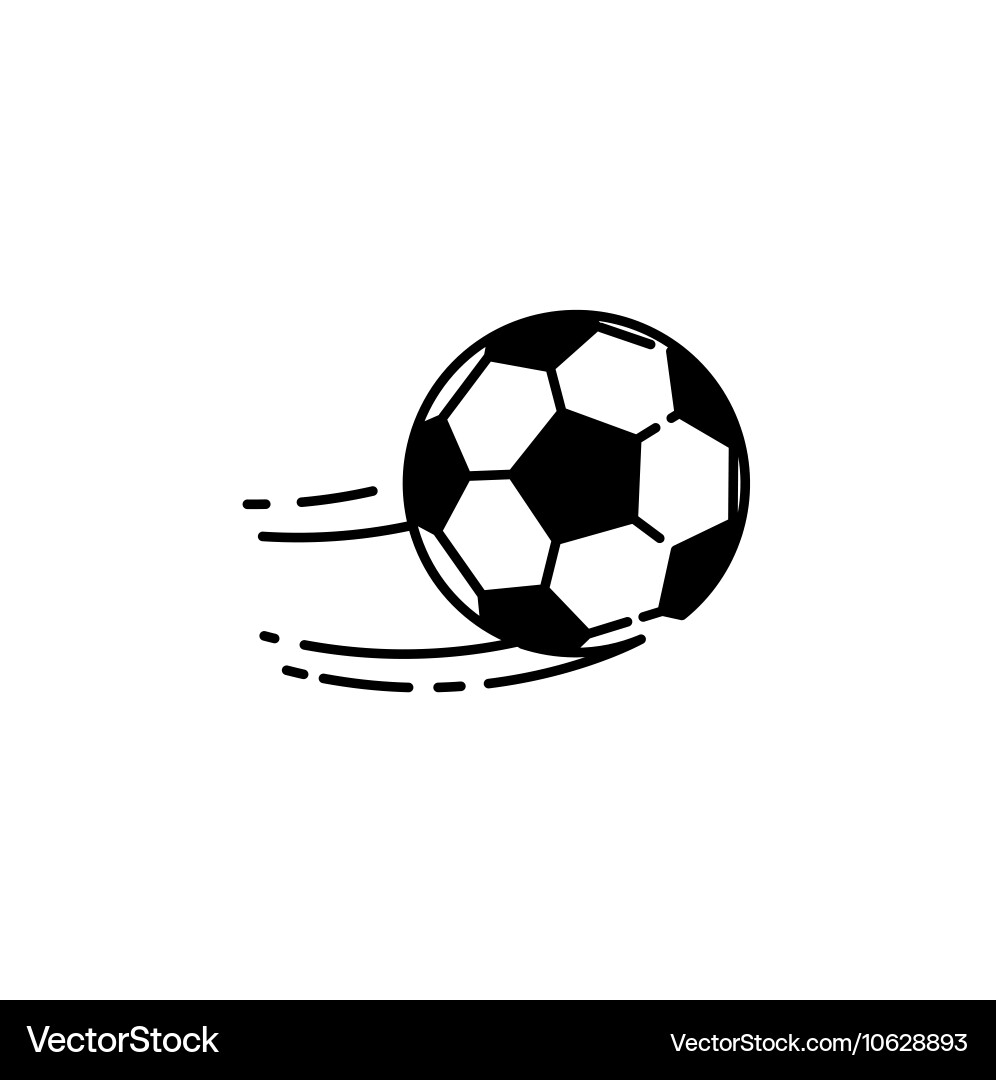 Football ball line icon Royalty Free Vector Image