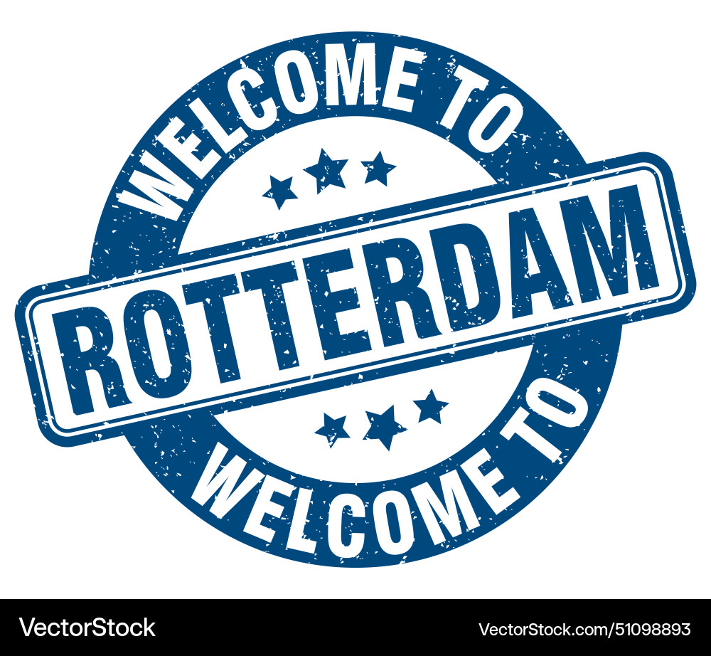 Welcome to rotterdam stamp round sign Royalty Free Vector