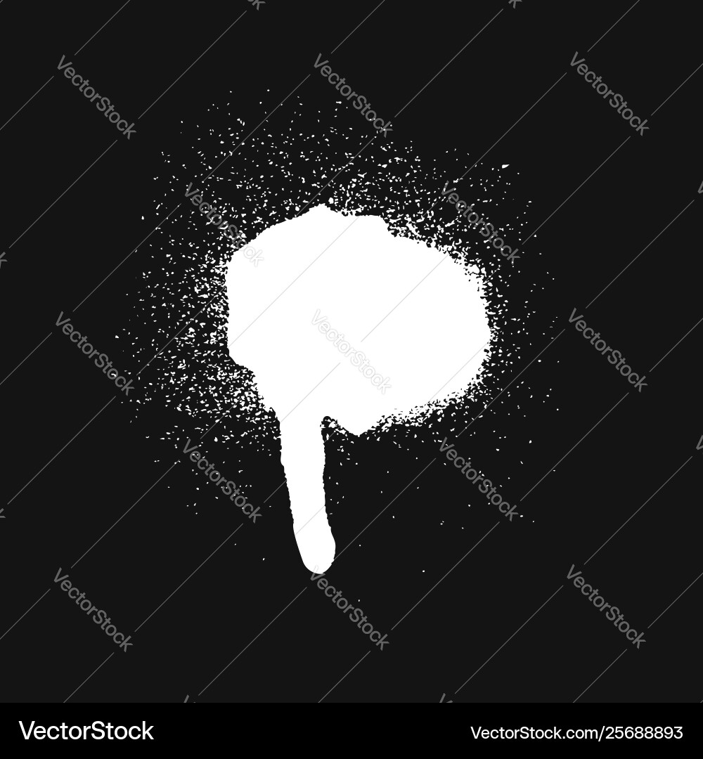 White spray paint stain Royalty Free Vector Image