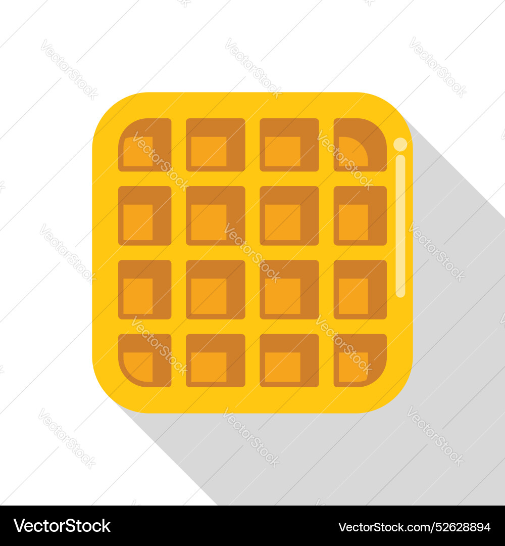 Delicious square waffle with golden syrup Vector Image