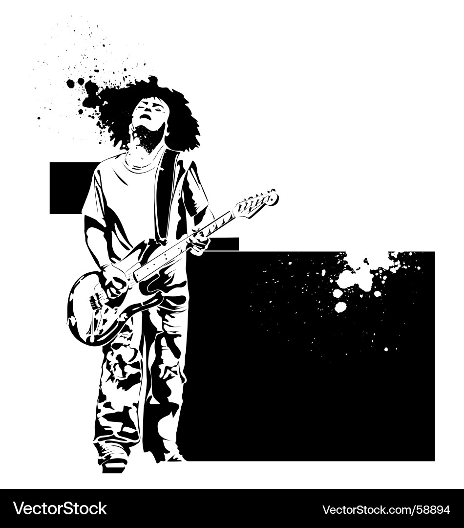 Guitar player Royalty Free Vector Image - VectorStock