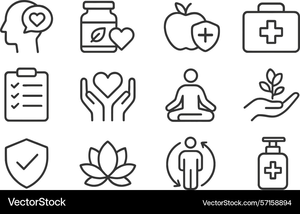 Health wellness and self Royalty Free Vector Image