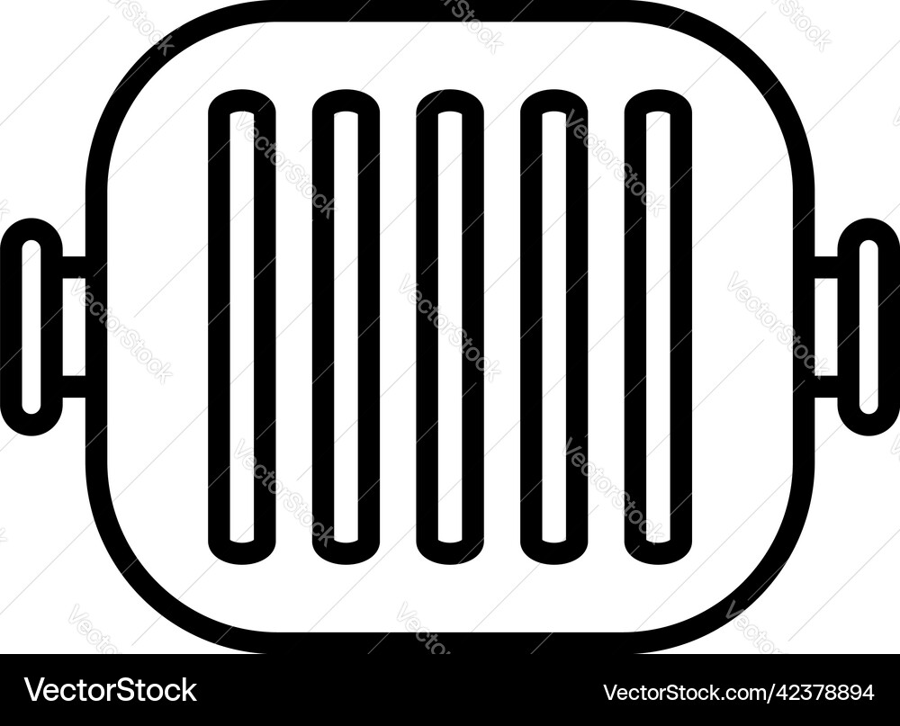 Icon of grill pan Royalty Free Vector Image - VectorStock