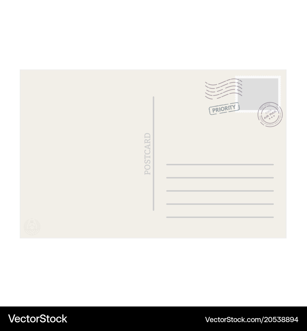 Postcard template Royalty Free Vector Image - VectorStock