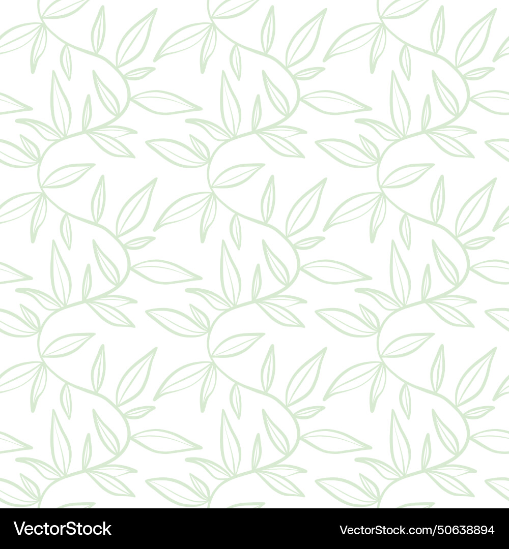 Seamless pattern with green climbing vines Vector Image
