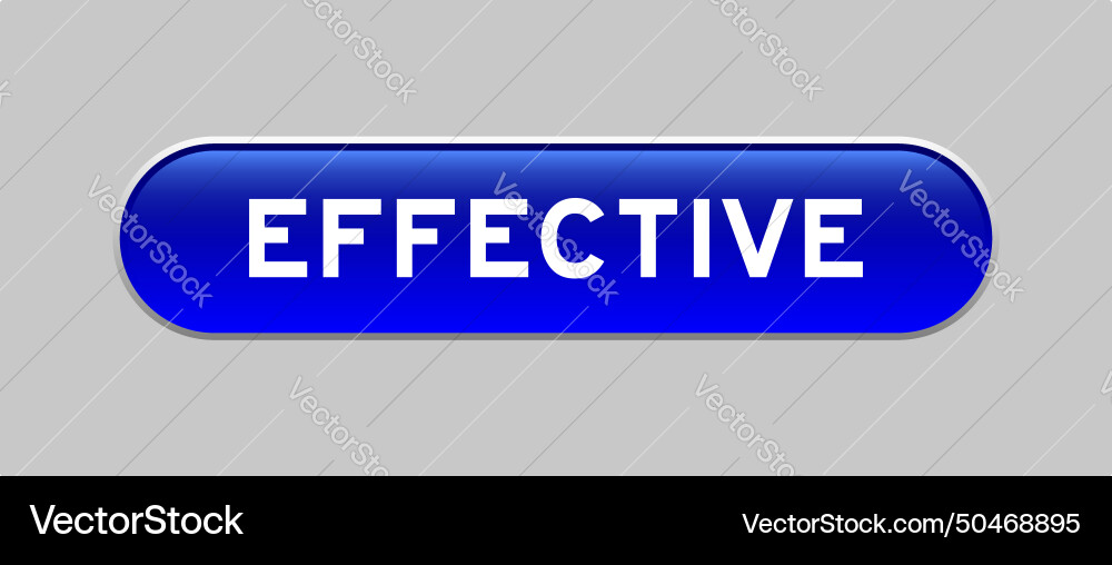 Blue color capsule shape button with word Vector Image