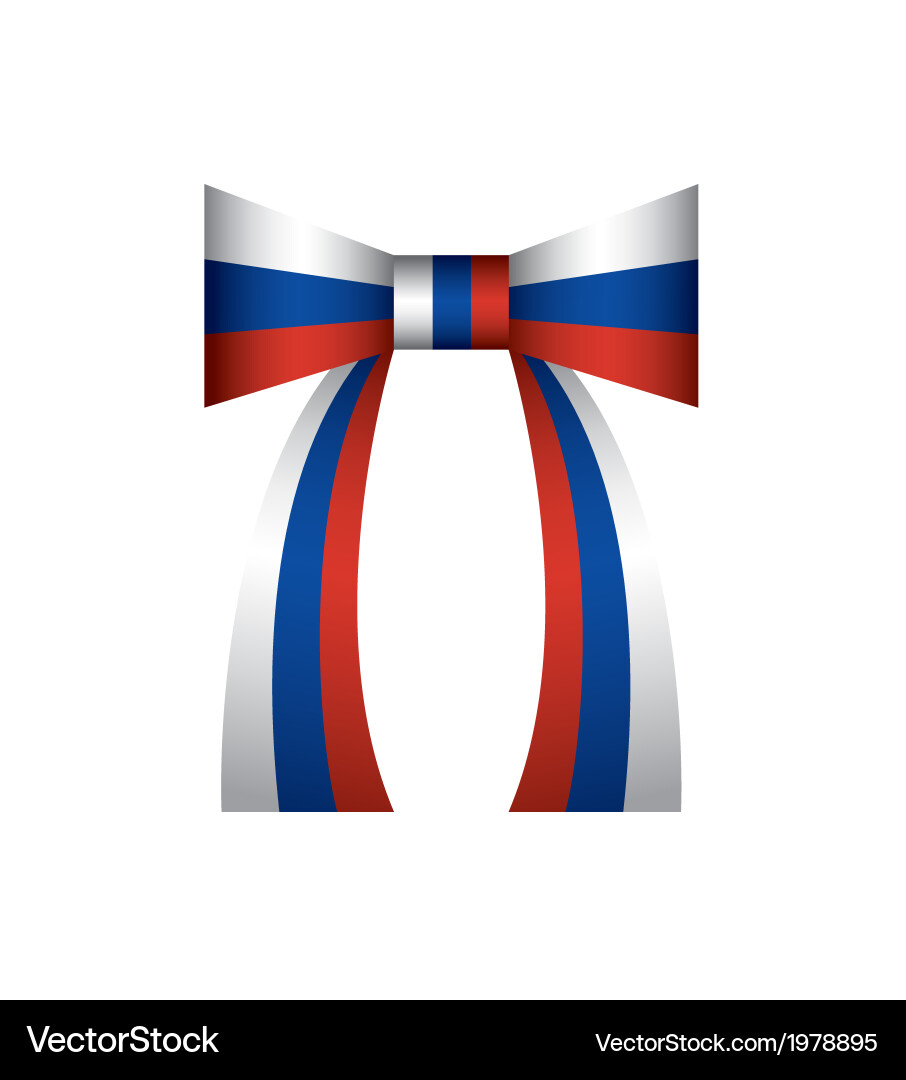 Bow russian flag Royalty Free Vector Image - VectorStock