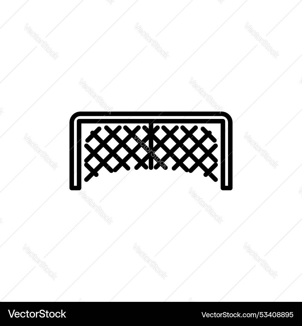 Goal net icon isolated on white background Vector Image