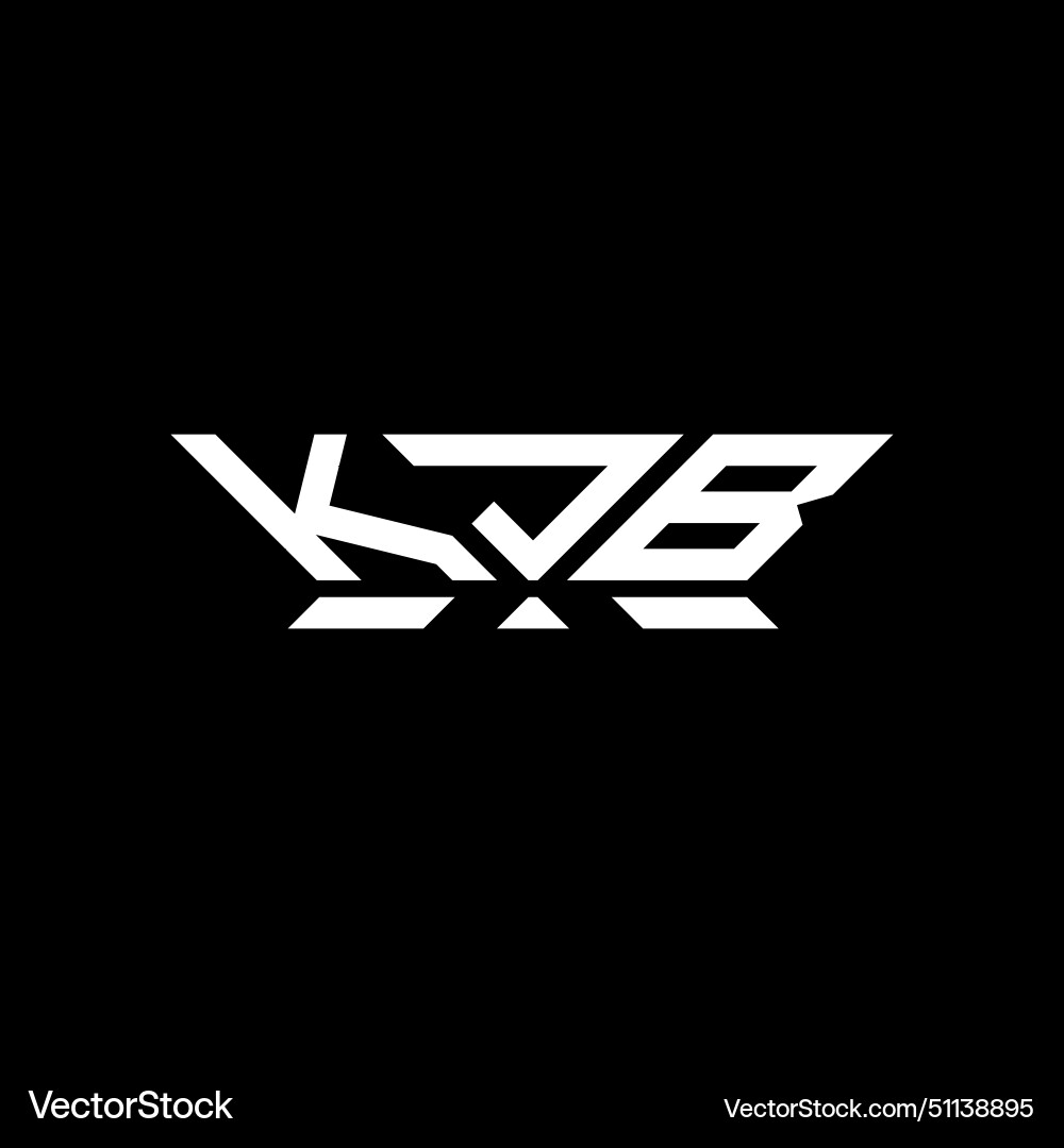 Kjb letter logo design kjb simple and modern logo Vector Image