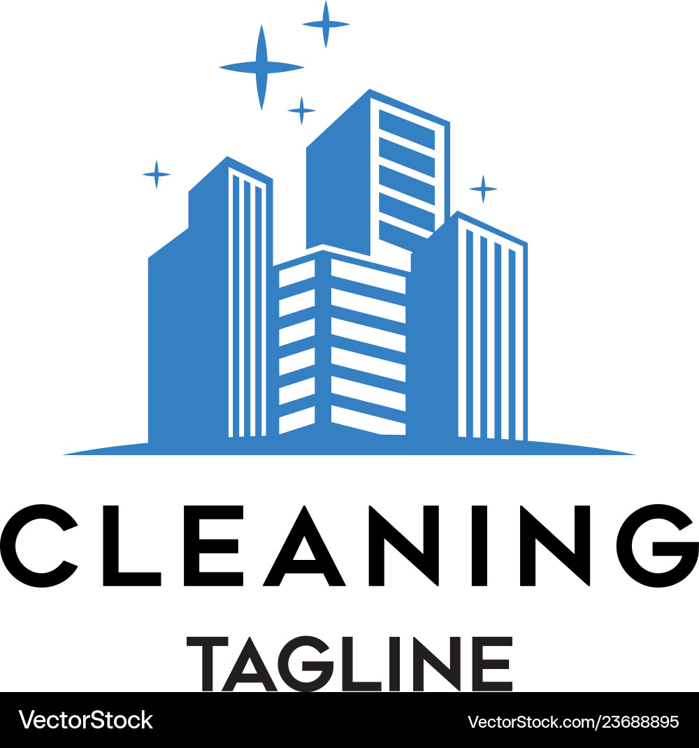 Modern Cleaning Logo Template Royalty Free Vector Image